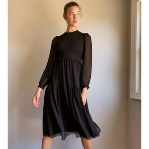 Aritzia | Dresses | Aritzia Wilfred Rosalyn Midi Dress Black | Poshmark